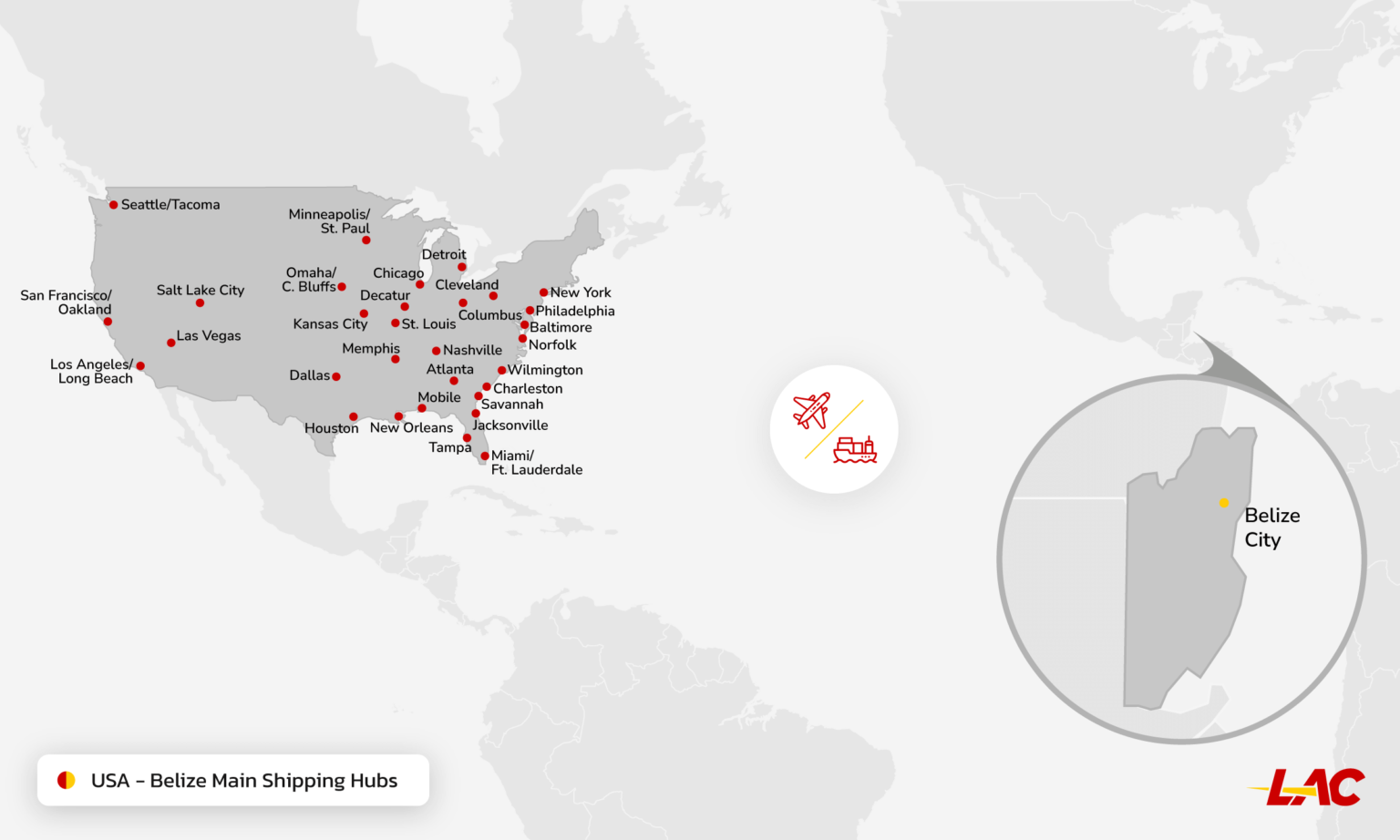 Freight Shipping from the US to Belize | LAC | Latin American Cargo